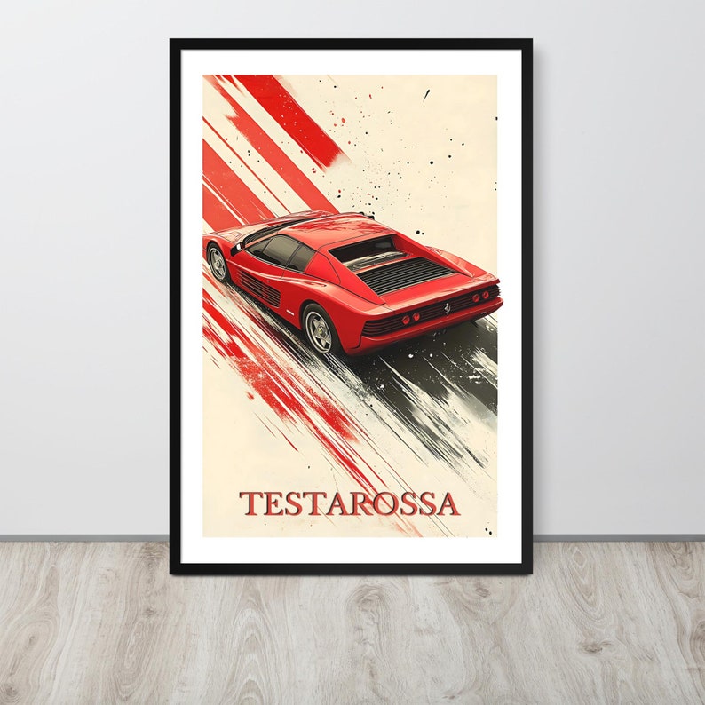 Vintage Ferrari Testarossa Poster Digital Download, Vintage Car Print ...