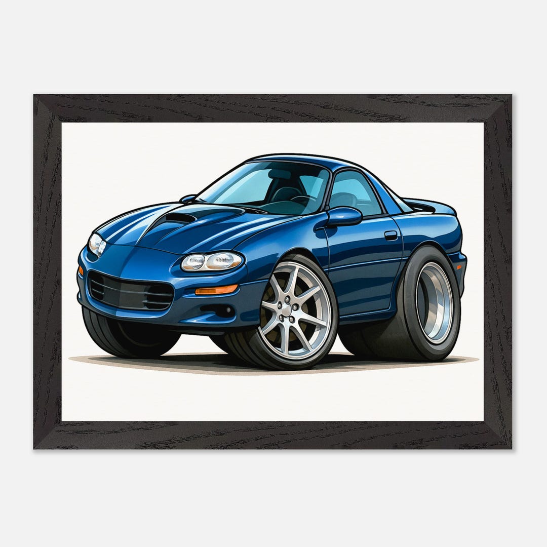2002 Chevy Camaro SS Poster – Retro Sports Car Wall Art – Muscle Car ...