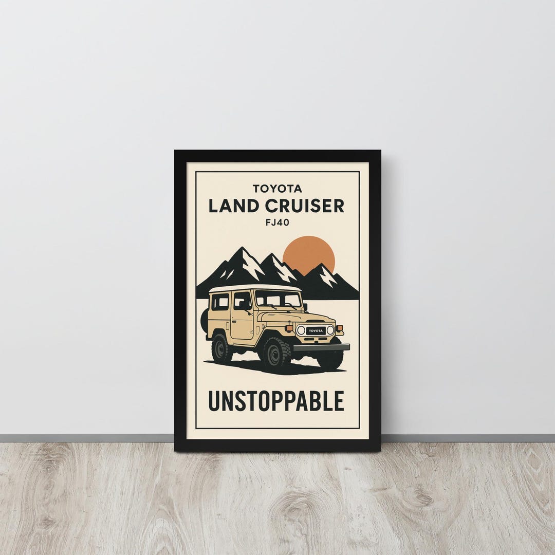 Toyota FJ40 Land Cruiser Poster Vintage 4x4 Wall Art – Retro Off-road ...