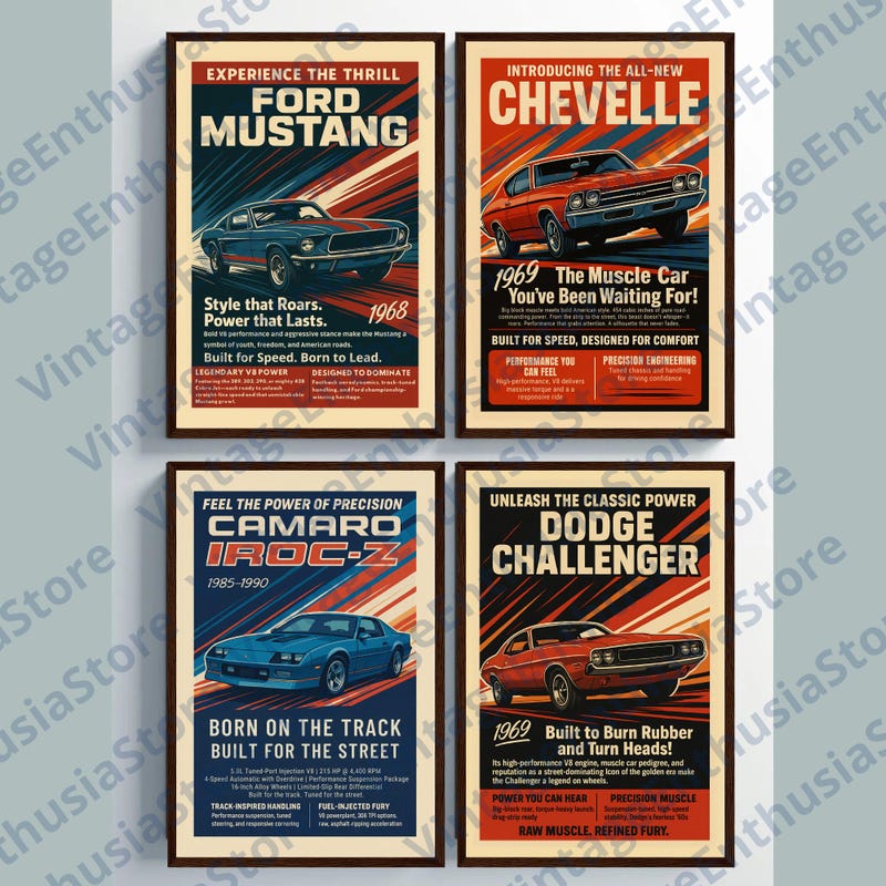 Muscle Car Print - Etsy