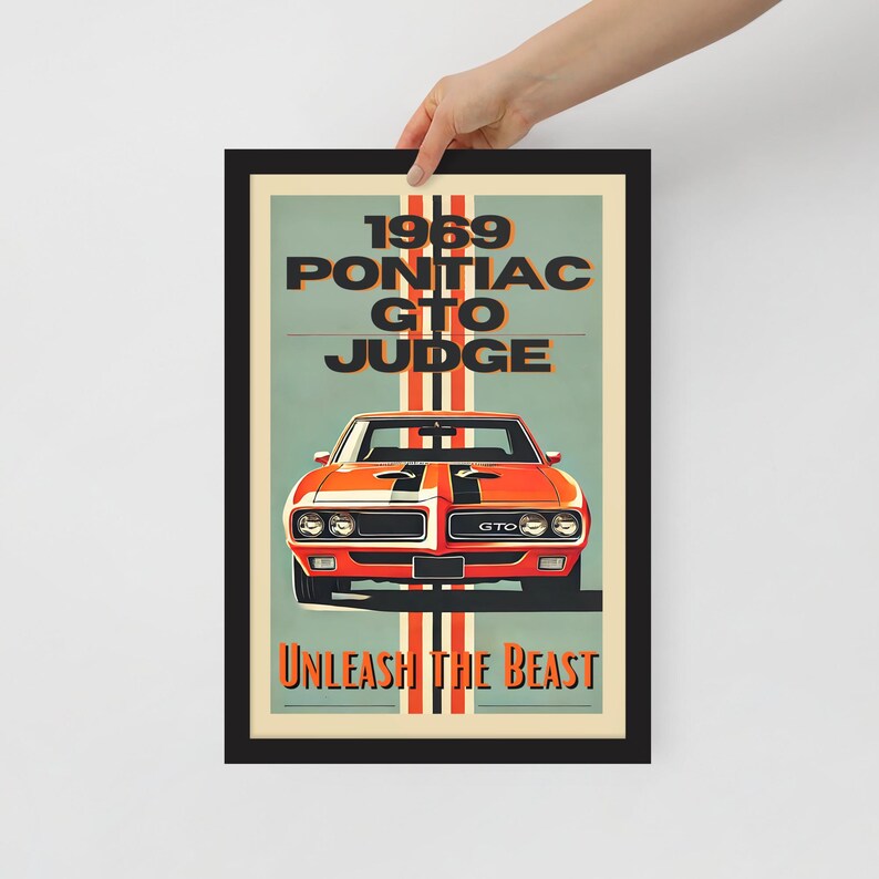 Vintage Pontiac GTO Judge Poster Digital Download, Vintage Car Print ...
