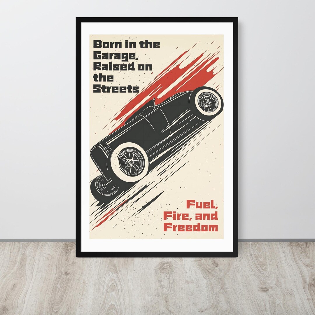 Vintage Hot Rod Poster Digital Download, Vintage Car Print, Race Car ...