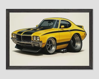 1970 Buick GSX Stage 1 Poster – Retro Muscle Car Print - Etsy