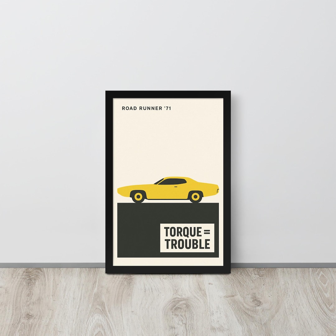 1971 Road Runner Minimalist Poster | Retro Mopar Muscle Car Art – Gift ...