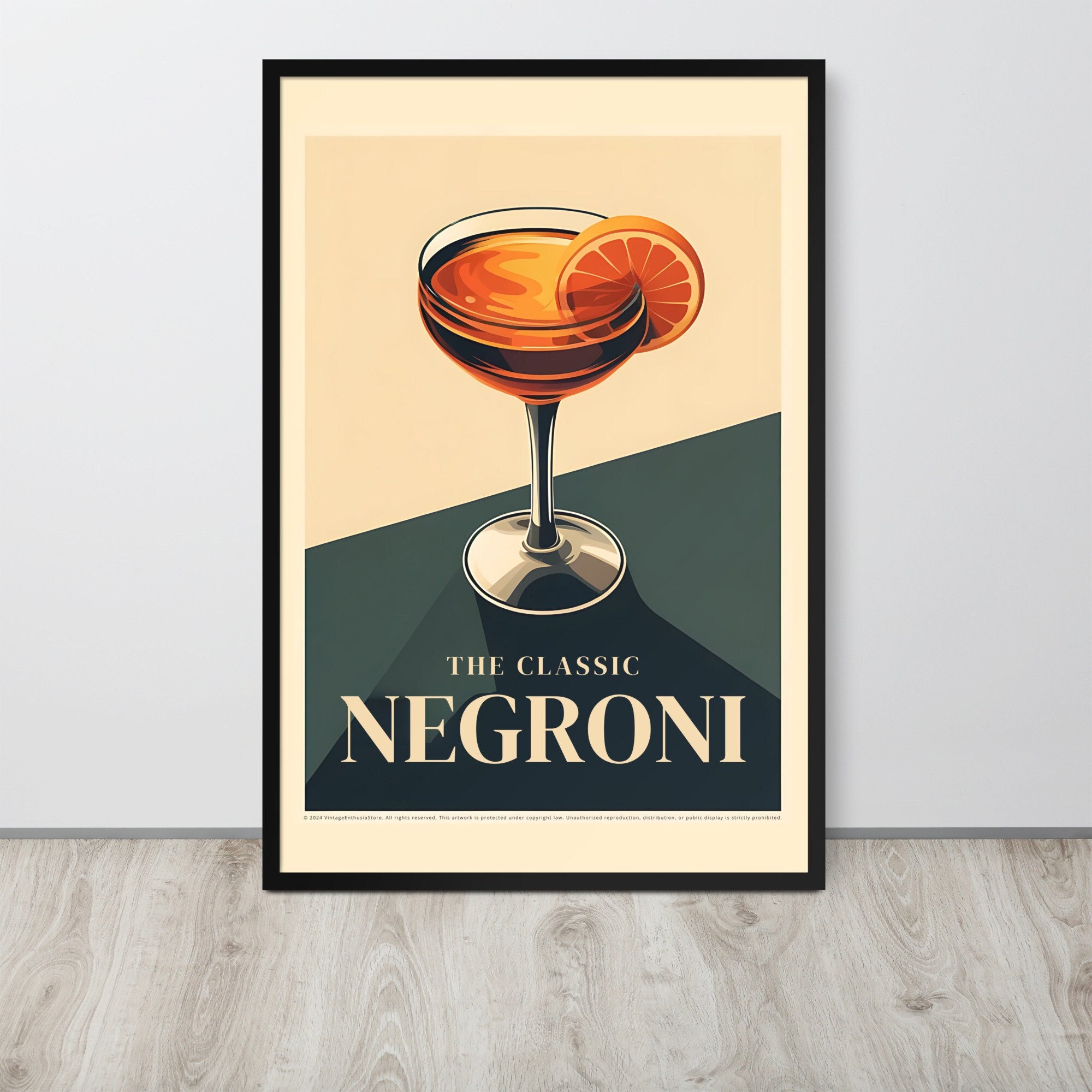 Vintage Kitchen Decor, Negroni Poster, Retro Wall Art Decor, Printable ...