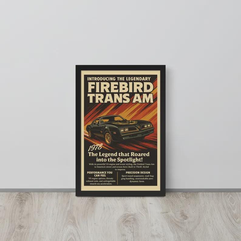 1978 Pontiac Firebird Trans Am Poster – Classic Muscle Car Wall Art ...