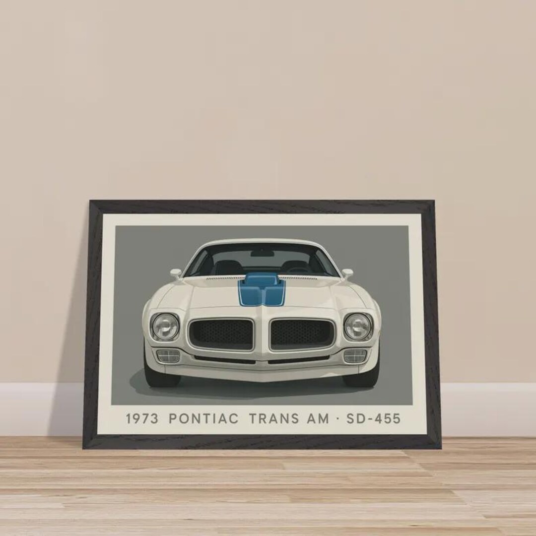 1973 Trans Am SD-455 Poster – Pontiac Muscle Car Wall Art – Retro ...