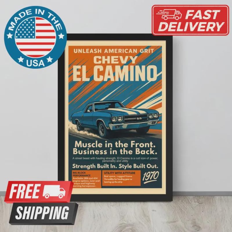 Vintage El Camino Poster - Etsy