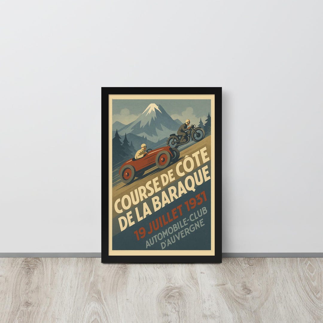 Vintage Race Car Poster Retro Classic Racing Wall Art – Gift for ...