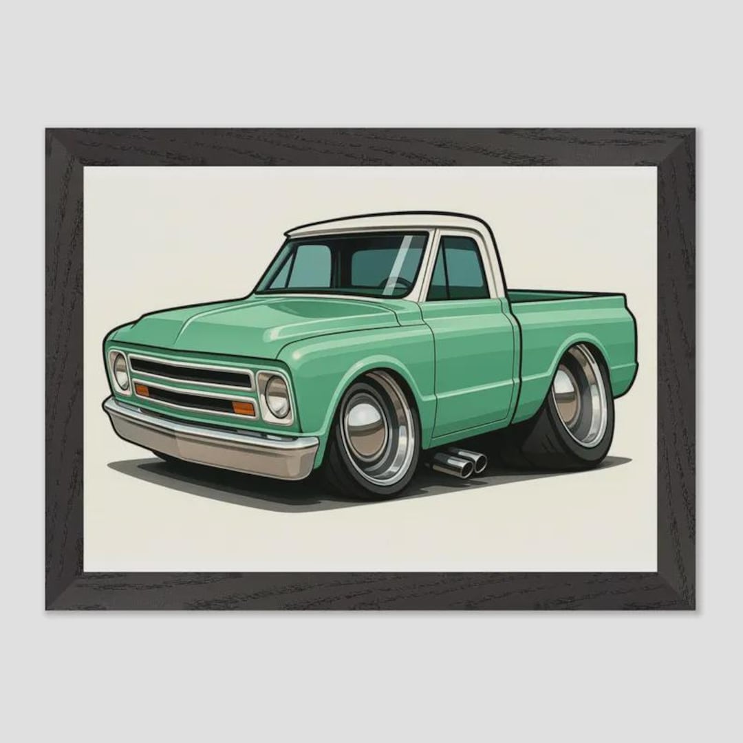 1967 Chevy C10 Poster – Classic Fleetside Pickup Truck Art - Etsy