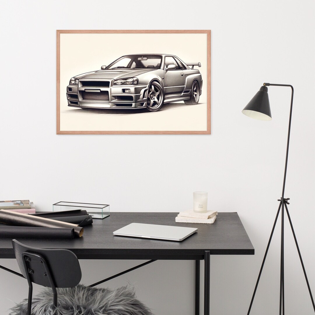 Nissan Skyline Poster Vintage Car Poster Car Enthusiast Gift Race Car ...