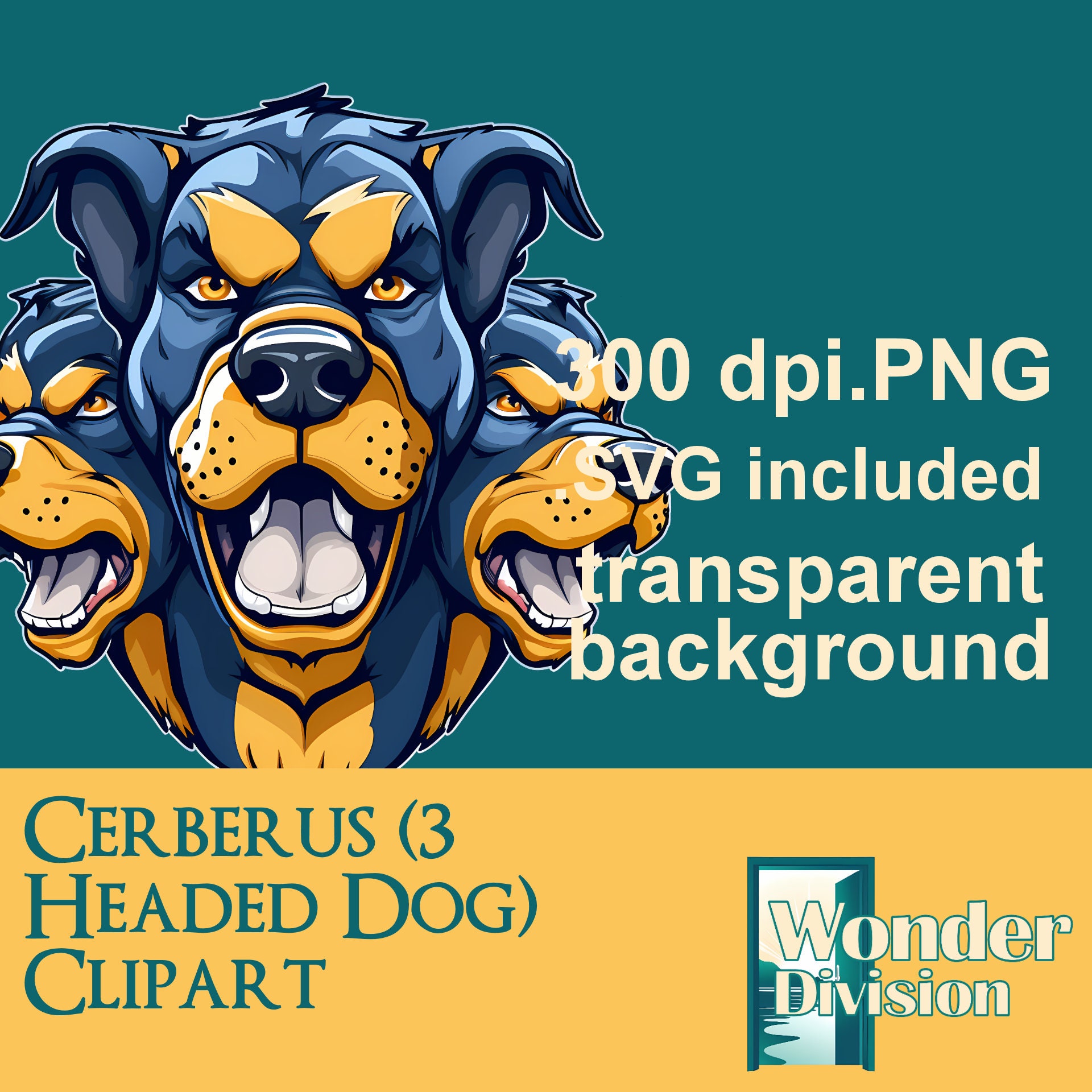 Cerberus Three Headed Dog, Digital, Transparent Background, PNG, SVG ...