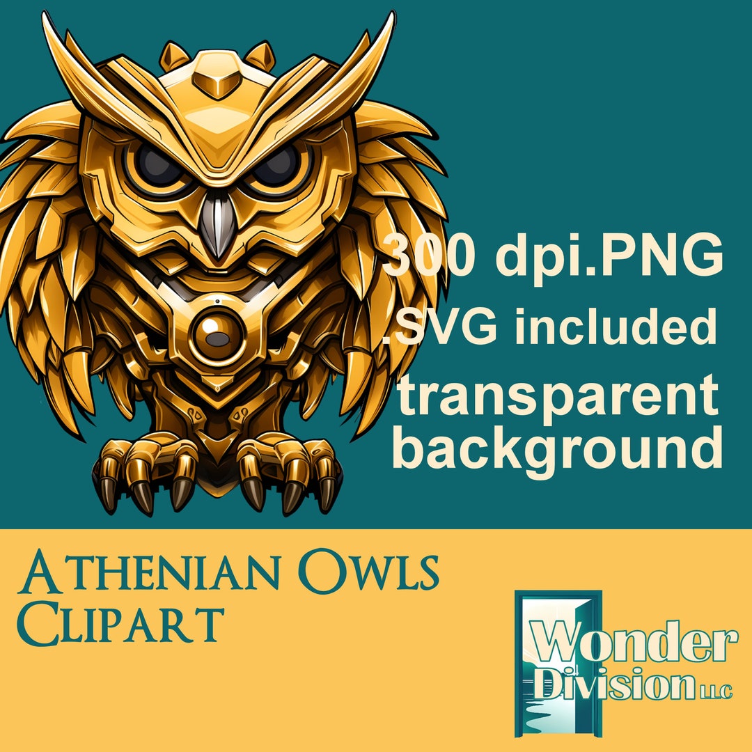 Athenian Owls Clipart, Digital, Transparent Background, PNG, SVG, Greek ...