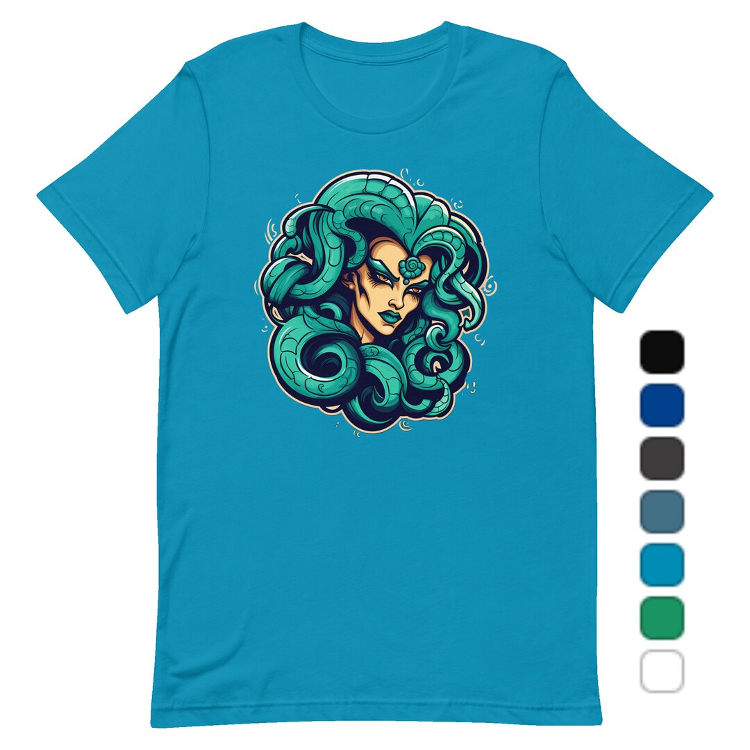 Cisthene Gorgons T-shirt, Greek Mythology, Bold Designs, Medusa ...