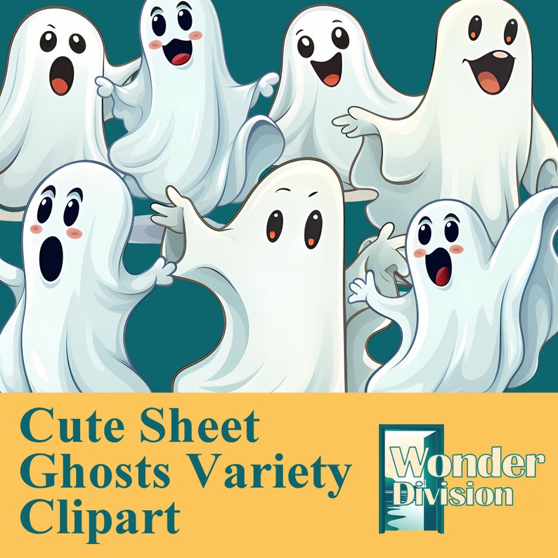 21 Sheet Ghost Clipart, Halloween Clipart, Digital, PNG, Transparent ...