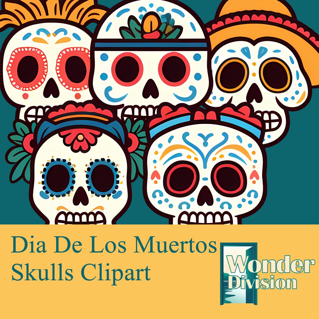 9 Dia De Los Muertos Clipart, Day of the Dead Clip Art, PNG, Digital ...