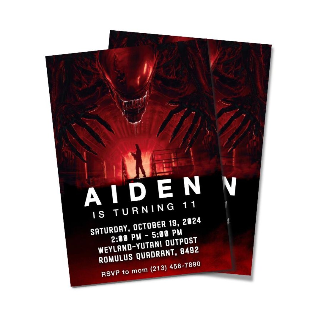 Personalized Alien: Romulus Birthday Invitation | Digital File | Custom ...