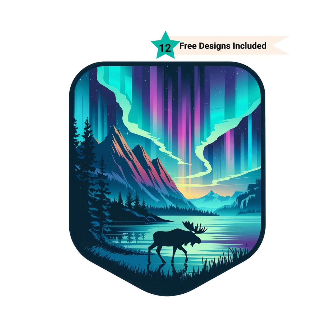 Outdoors Clipart, Aurora Borealis Png, Mountain Clipart, Sublimation ...