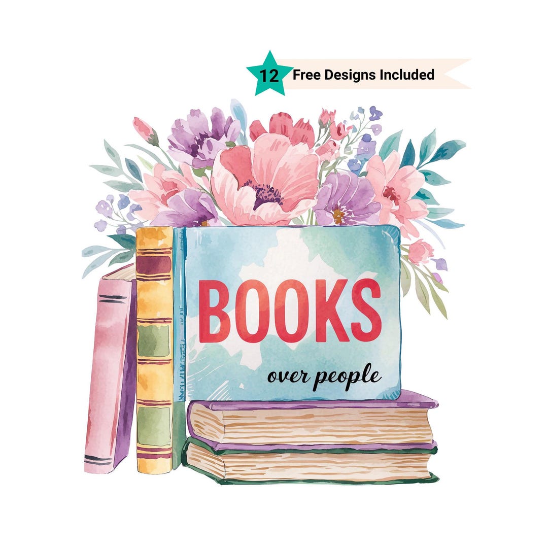 I Like Books More Than People PNG, Book Png, Reading Png, Digital ...