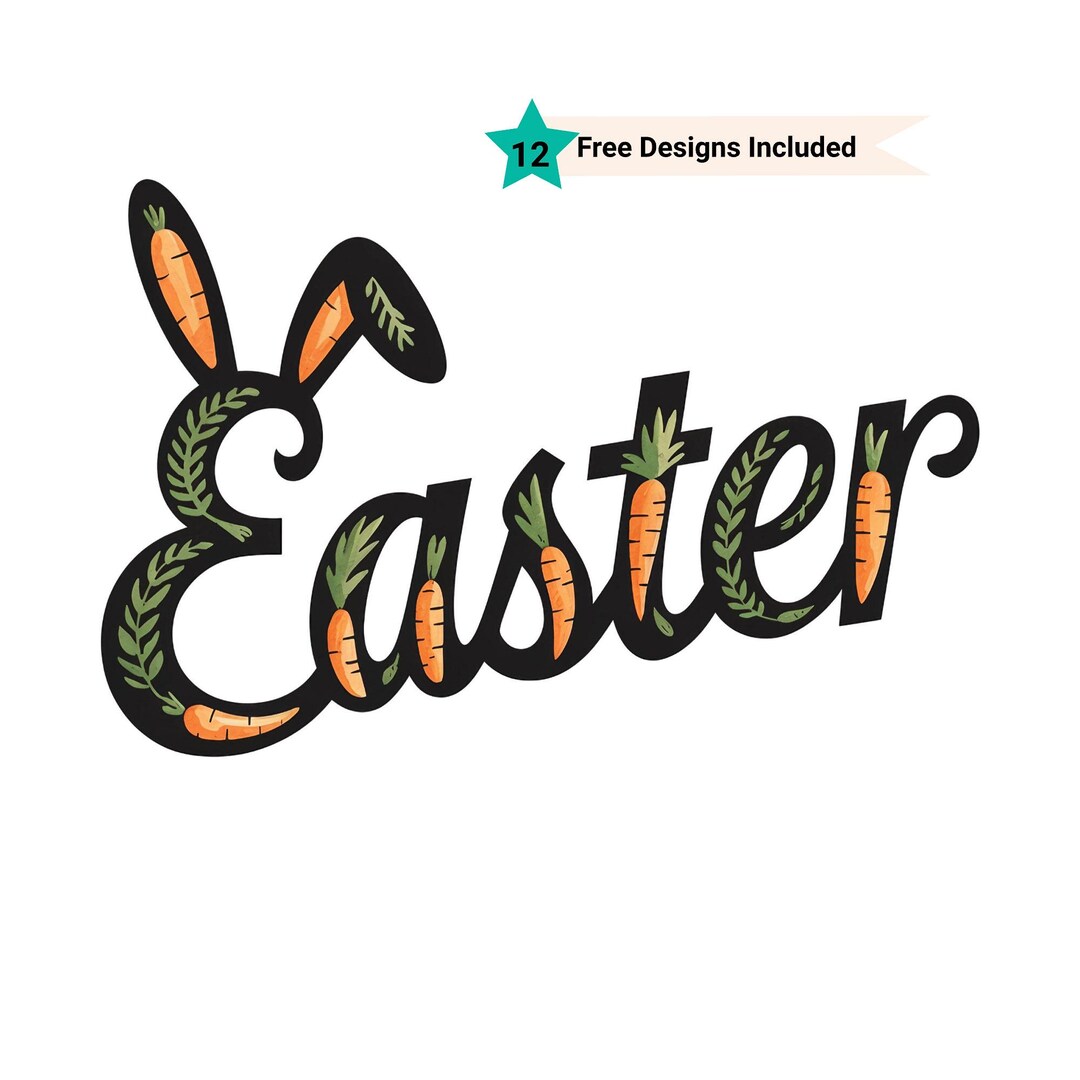 Easter Bunny Word PNG, Easter PNG, Sublimation Design, Birthday Party ...