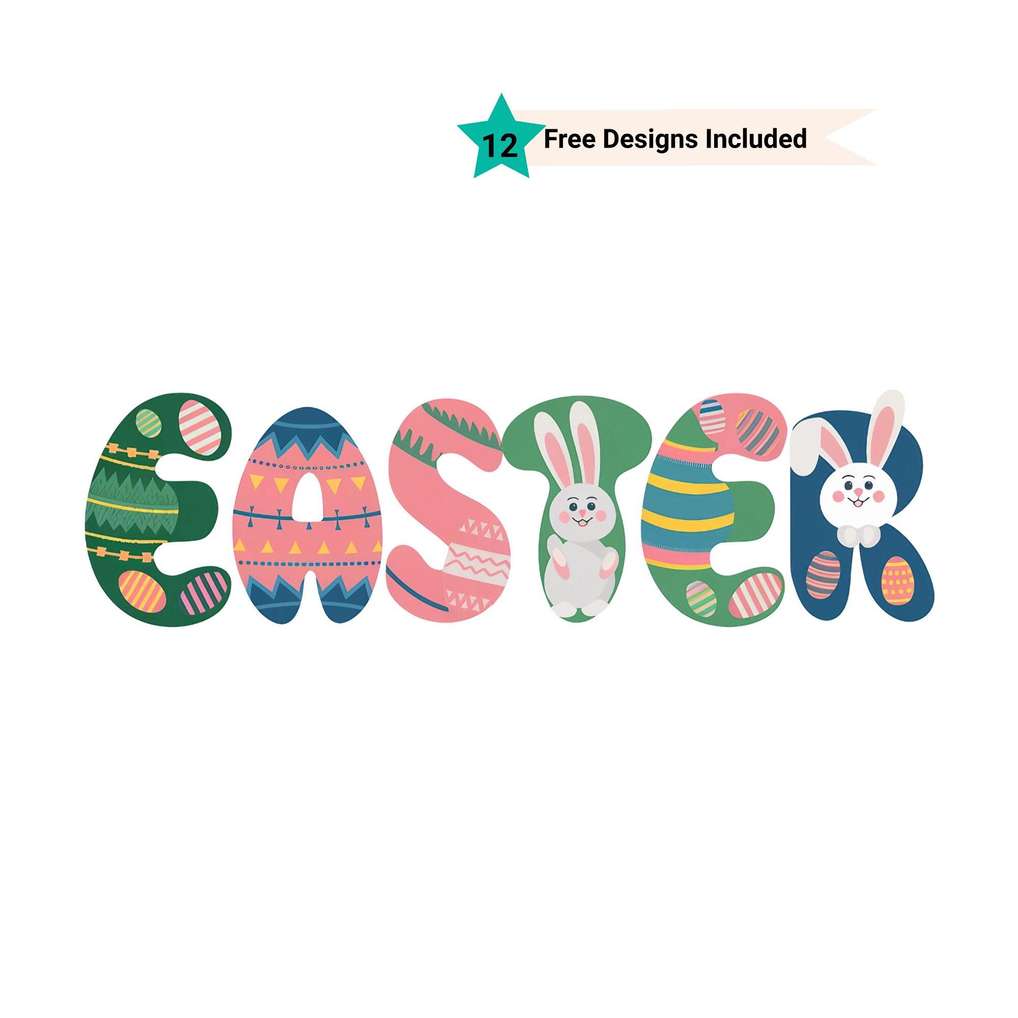 Easter Bunny Word PNG, Easter PNG, Sublimation Design, Birthday Party ...