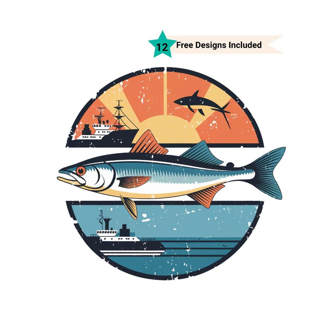 Nautical Fish Clipart, Sardine Print PNG, Vintage Nautical PNG, Fishing ...