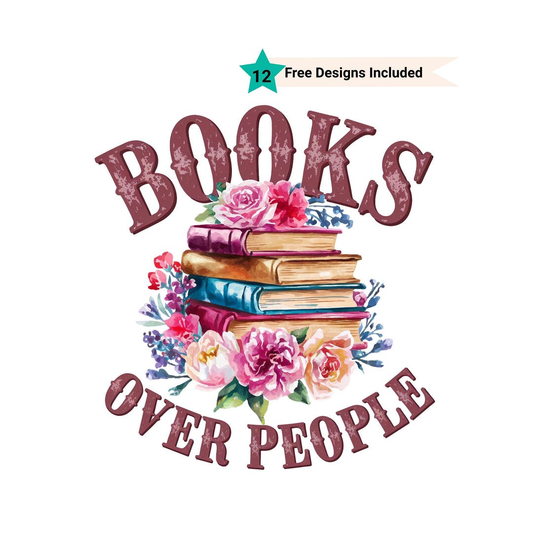 I Like Books More Than People PNG, Book Png, Reading Png, Digital ...