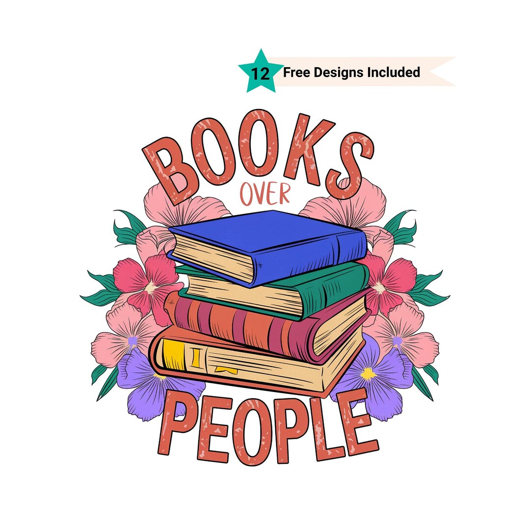 I Like Books More Than People PNG, Book Png, Reading Png, Digital ...