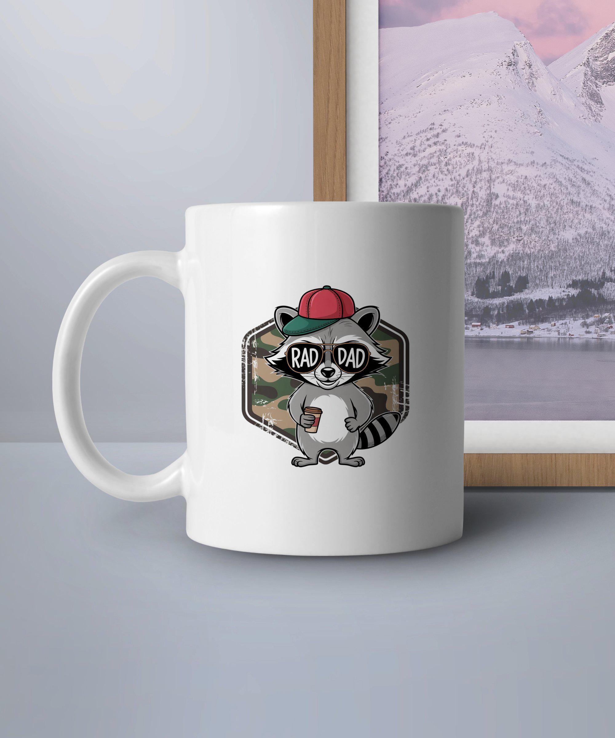 Rad Dad Png, Camo Dad Png, Cool Dad Sublimation Design, Funny Raccoon ...