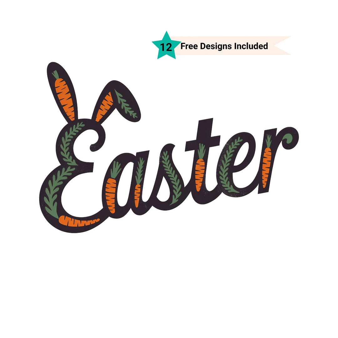 Easter Bunny Word PNG, Easter PNG, Sublimation Design, Birthday Party ...