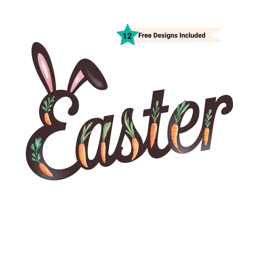 Easter Bunny Word PNG, Easter PNG, Sublimation Design, Birthday Party ...