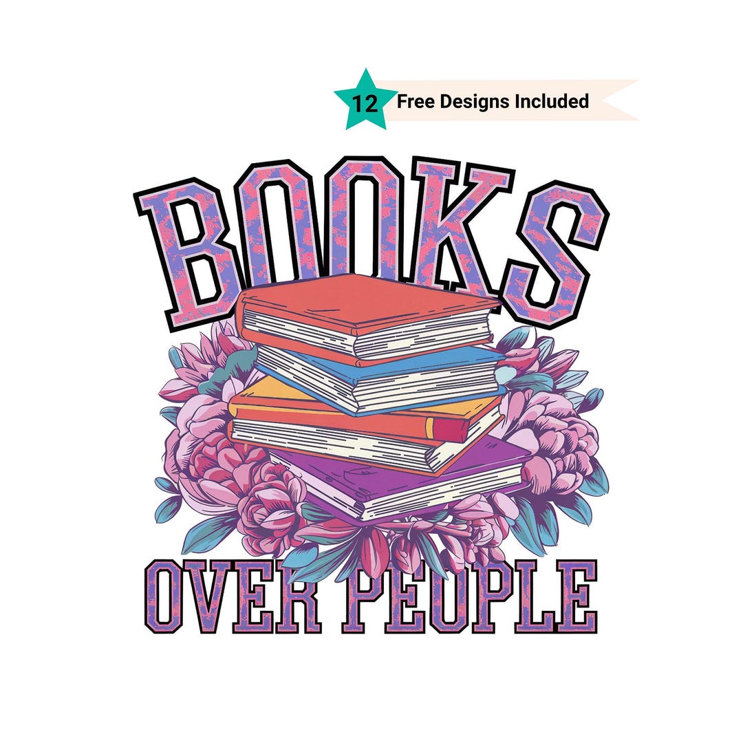 I Like Books More Than People PNG, Book Png, Reading Png, Digital ...