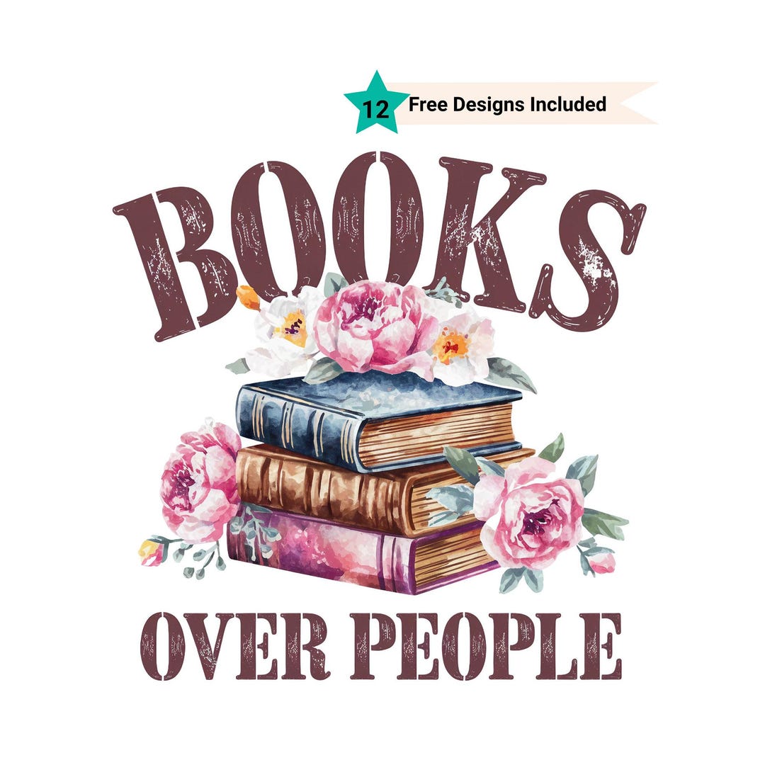 I Like Books More Than People PNG, Book Png, Reading Png, Digital ...