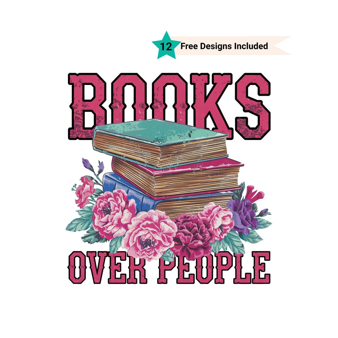 I Like Books More Than People PNG, Book Png, Reading Png, Digital ...