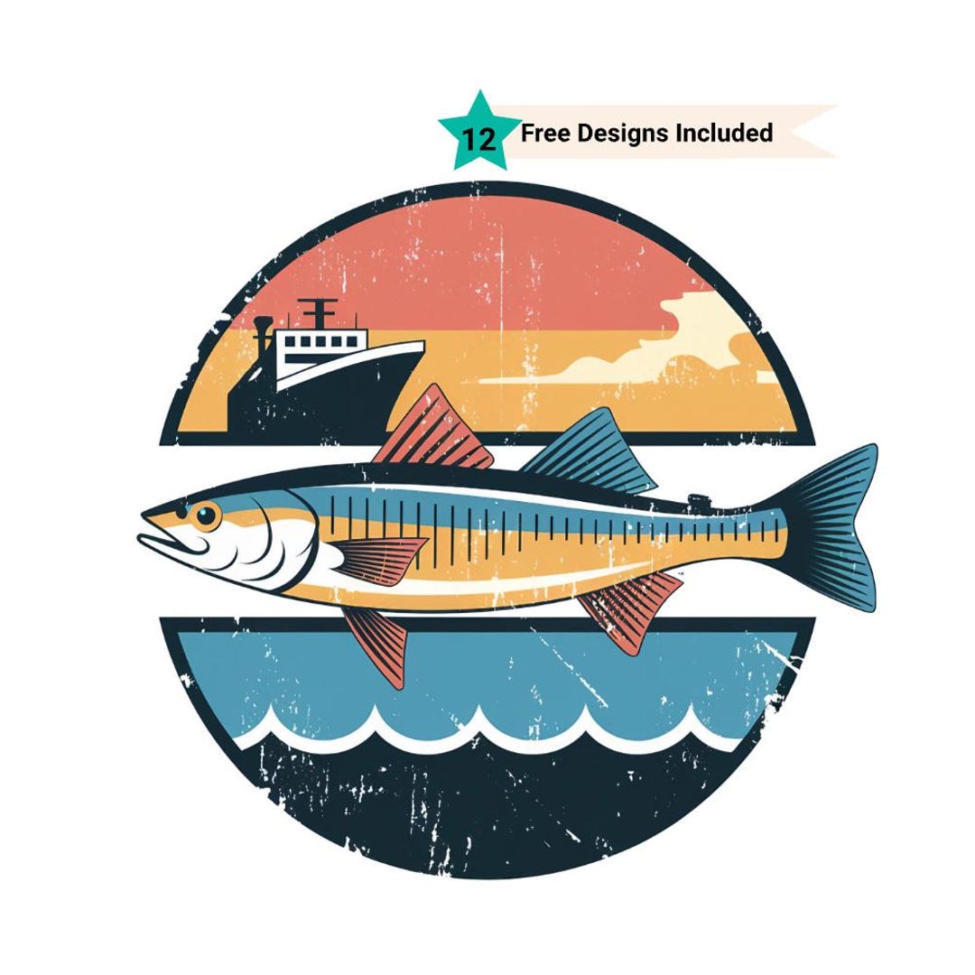 Nautical Fish Clipart, Sardine Print PNG, Vintage Nautical PNG, Fishing ...