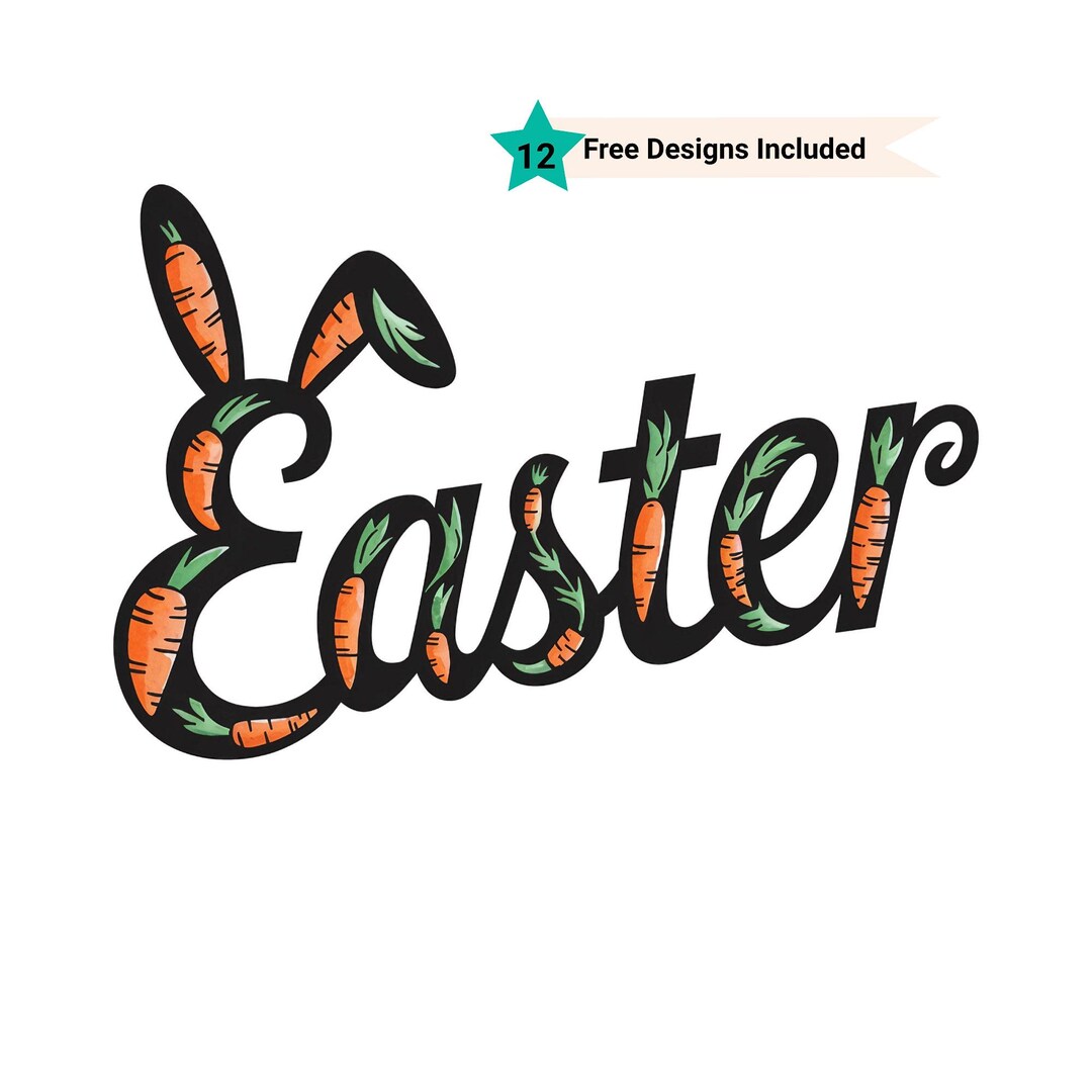Easter Bunny Word PNG, Easter PNG, Sublimation Design, Birthday Party ...