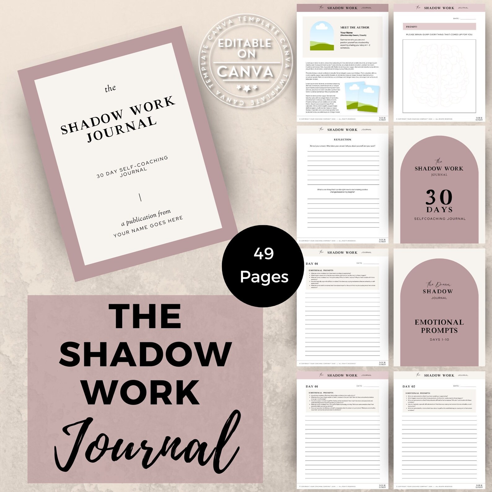 Shadow Work Journal | Shadow Work Therapy | Shadow Work Workbook ...
