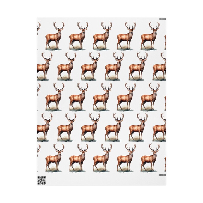 Buck Watercolor Illustration Wrapping Papers, Giftwrap for Him ...