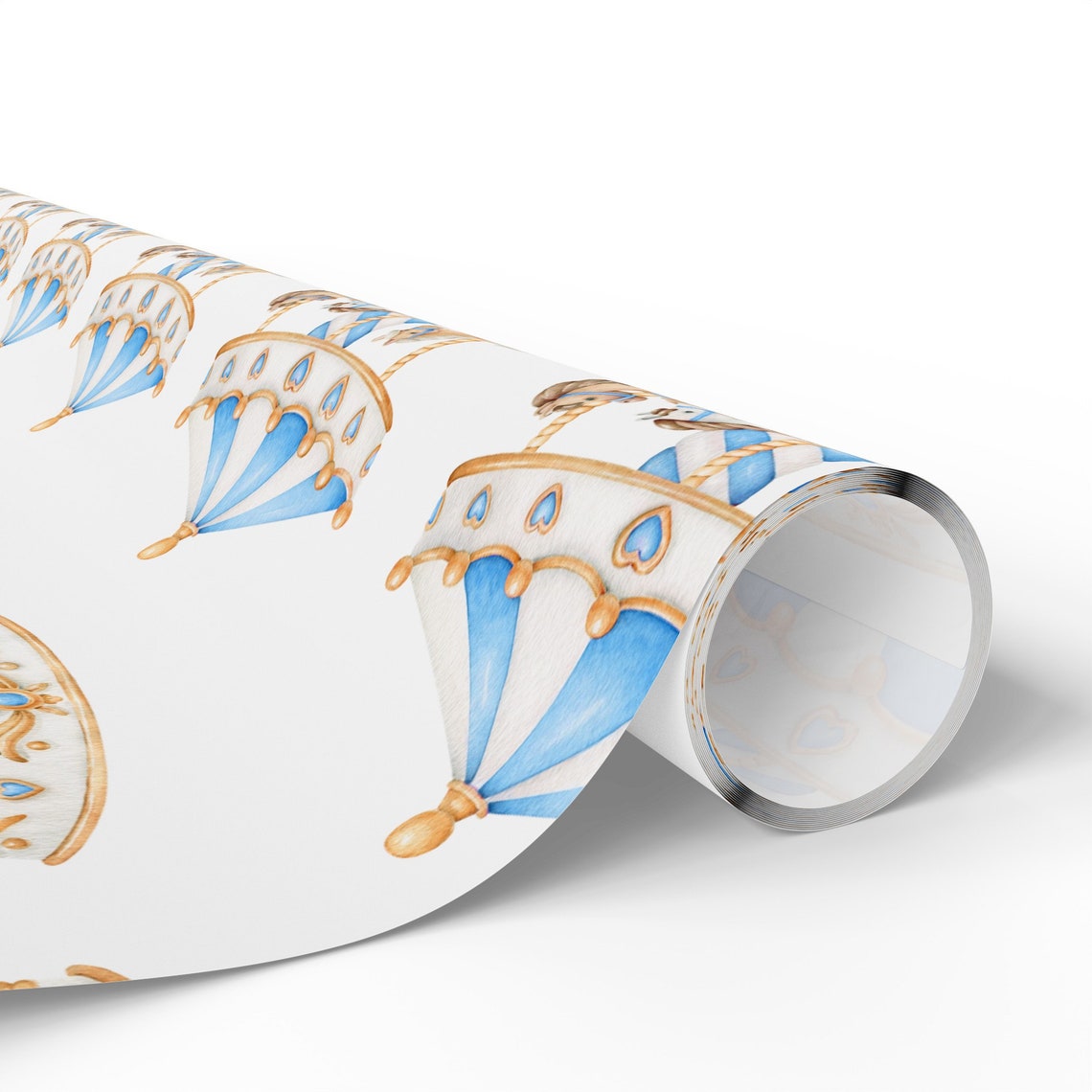 Carousel Merry Go Round Wrapping Papers, New Born Gift Wrap, Baby ...