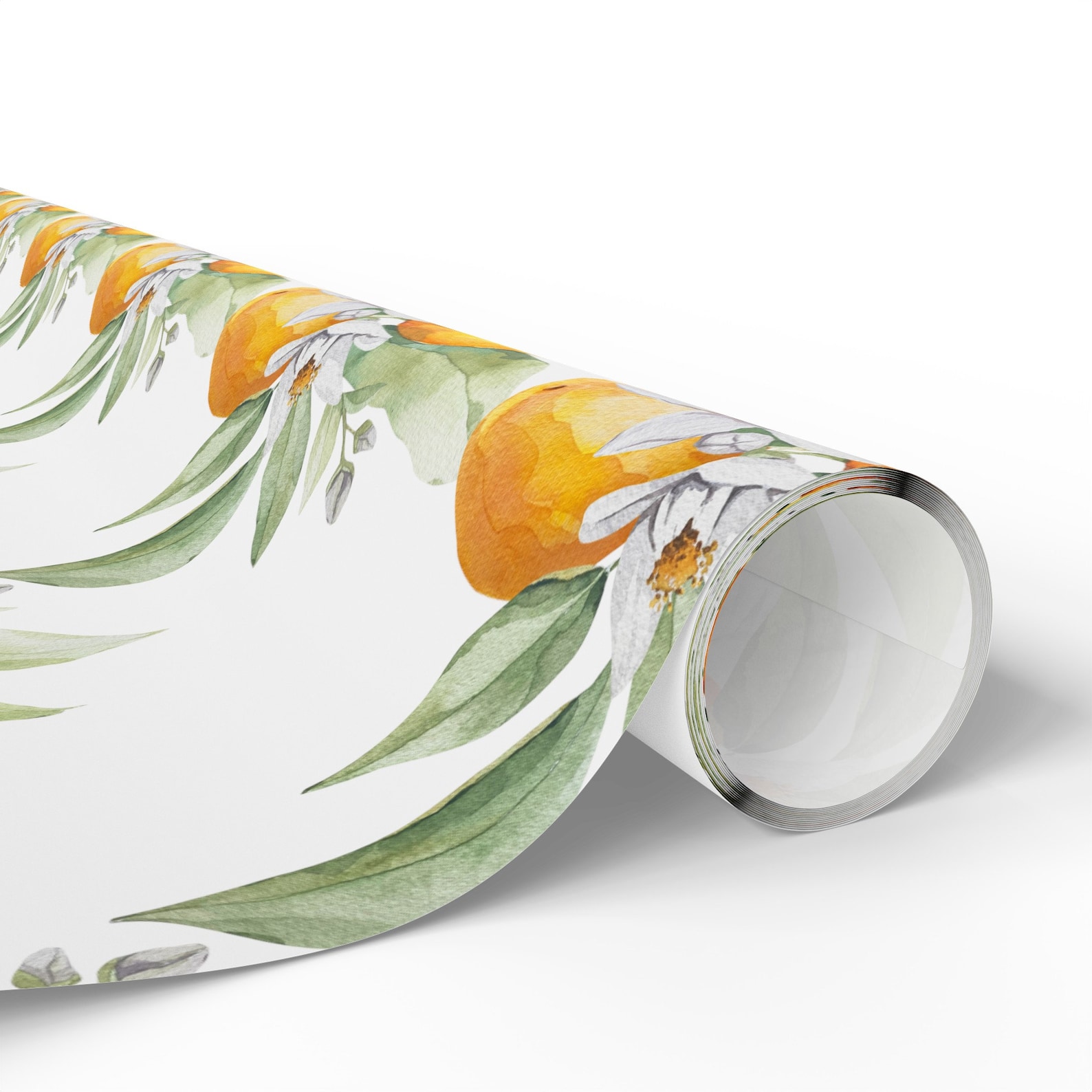 Orange Blossom Illustration Wrapping Papers, Birthday Wrapping Papers ...