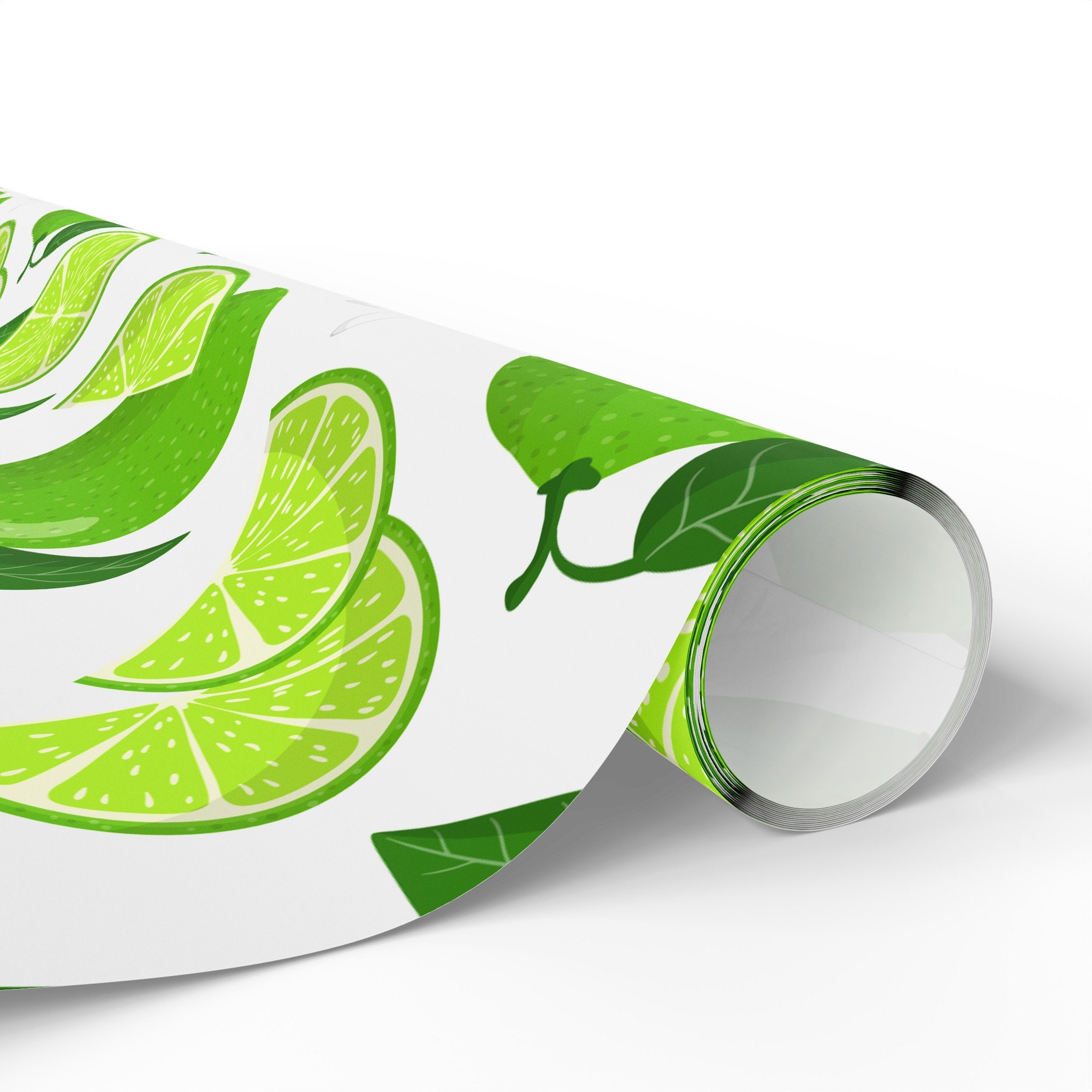 Lime Summer Wrapping Papers,citrus Theme Gift Wrap, Bridal Shower ...