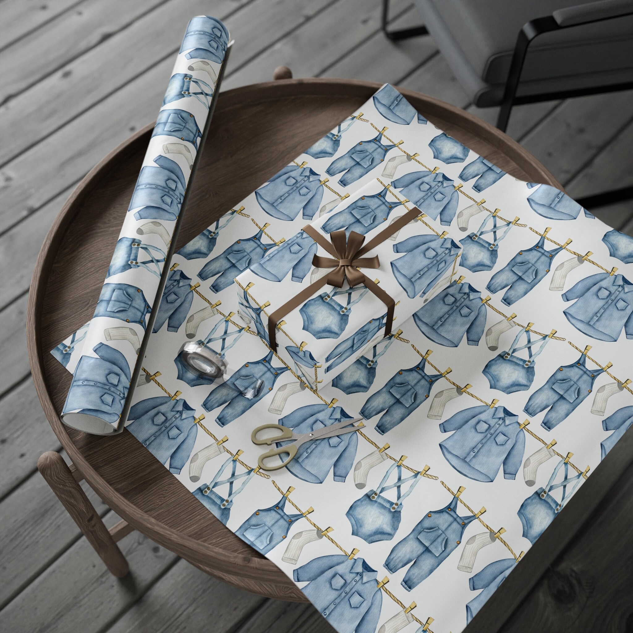 Baby Boy Wrapping Papers, Baby Boy Clothing Design, Baby Shower Gift ...