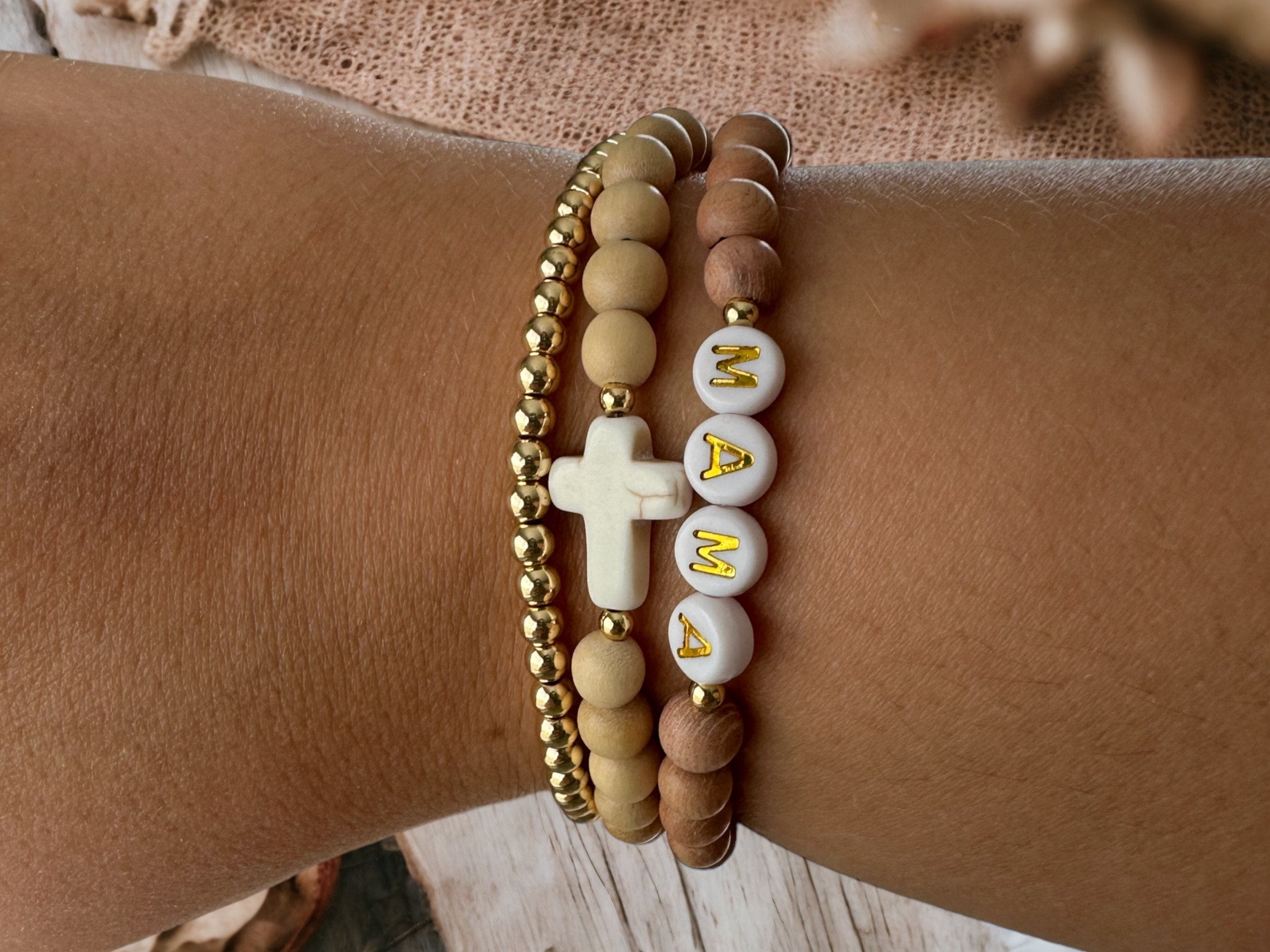 White Turquoise Cross Bead Bracelets Cross Bracelets Beaded Bracelet - Etsy