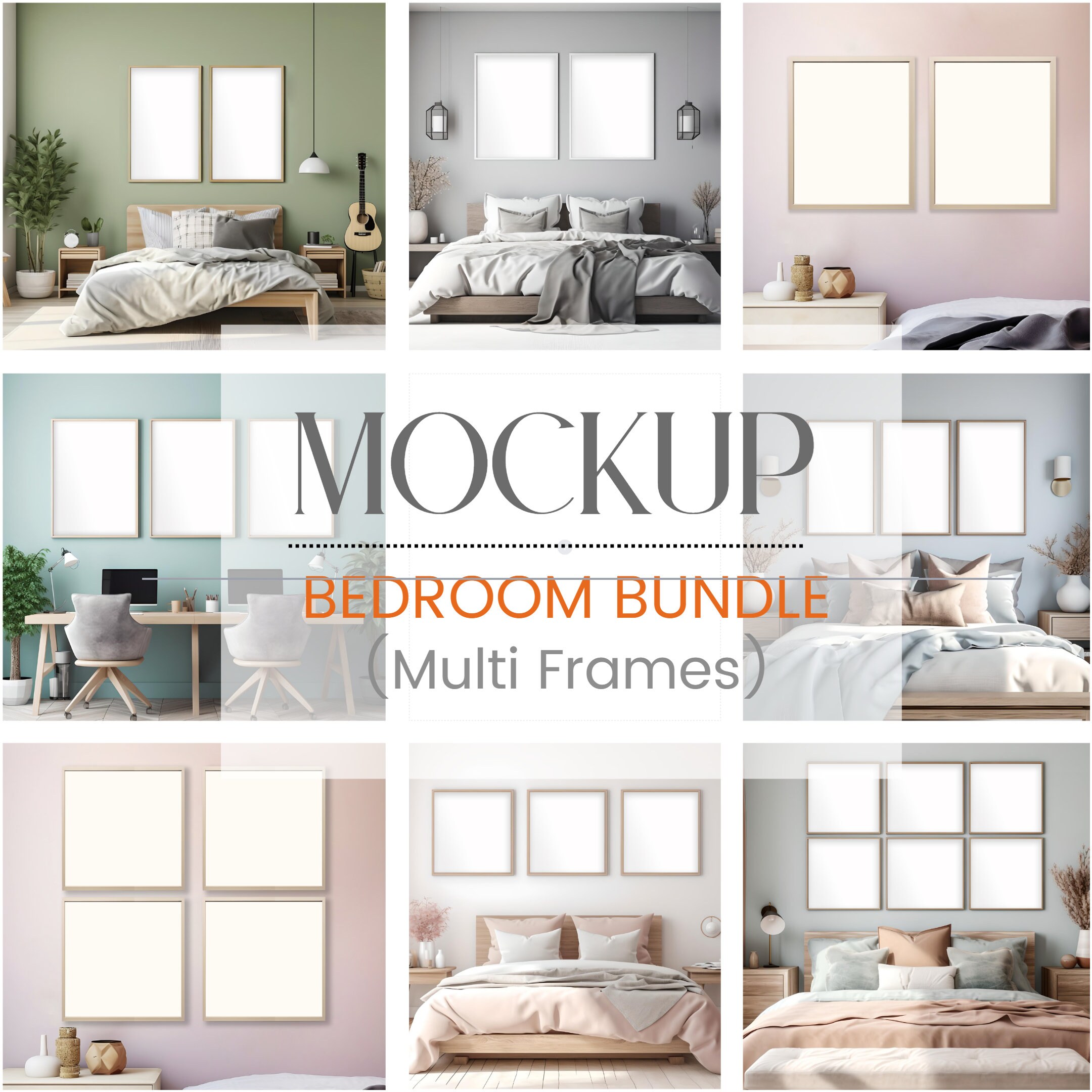 50 Frames Mockup Bundle Set, Mockups, Teenage Boy Bedroom Wall Art ...