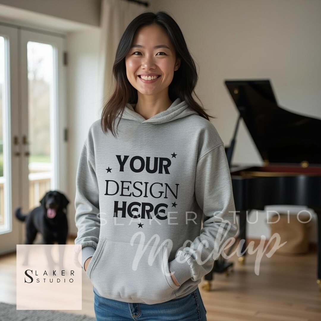 Gildan Sport Grey Hoodie Mockup Gildan 18500 Mockup Gildan Mock up ...