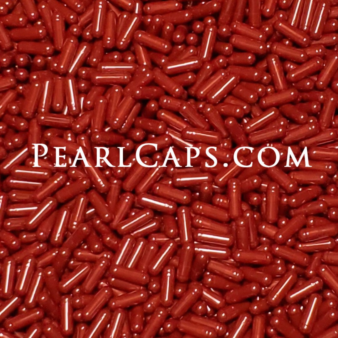 Empty Gelatin Capsules Pearl Capsules Maroon 80000 - Etsy