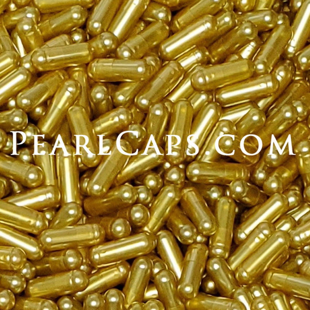 Empty Gelatin Capsules Pearl Capsules Gold 80000 - Etsy