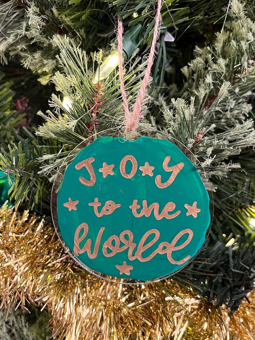 Joy to the World Ornament Christmas Ornament Acyrlic - Etsy