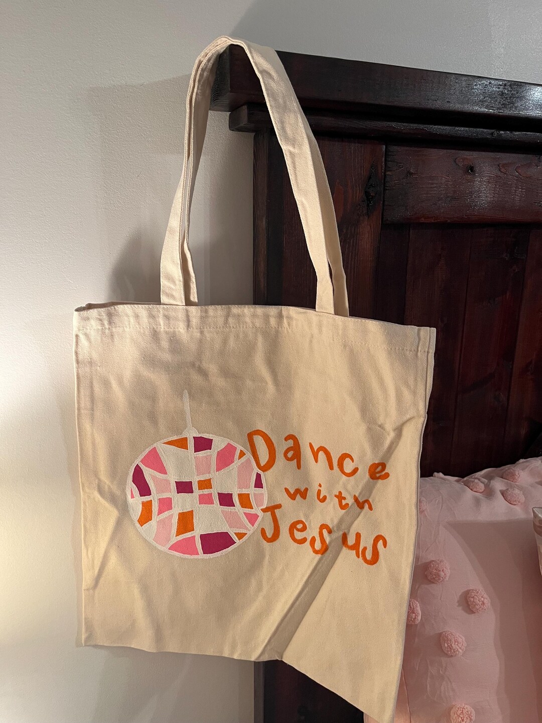 Christian Tote Bag | Dance With Jesus | Hand Painted Bag | Christian ...