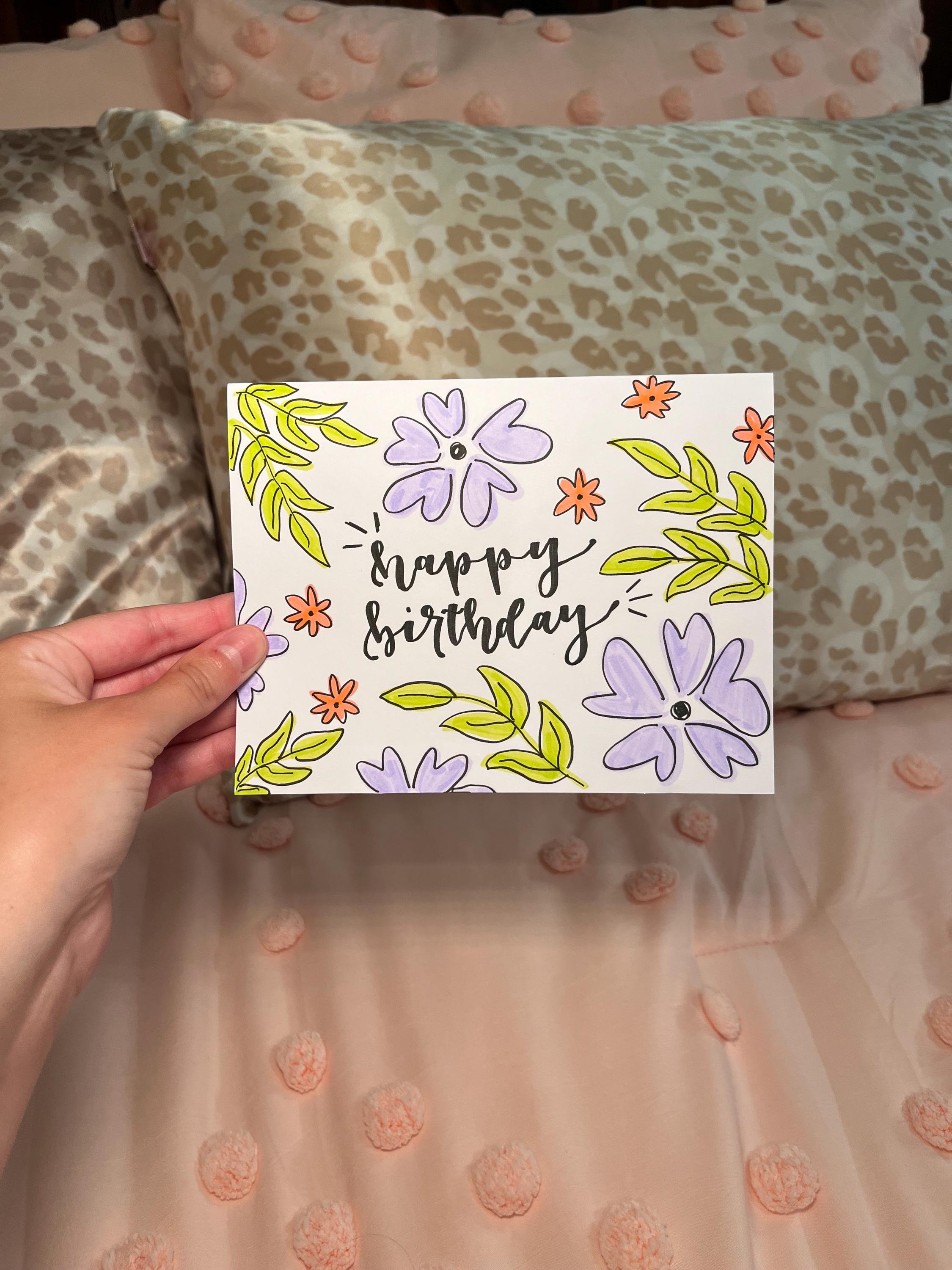 Set of 3 Birthday Cards - Floral Theme - Birthday Card Pack - Handmade ...